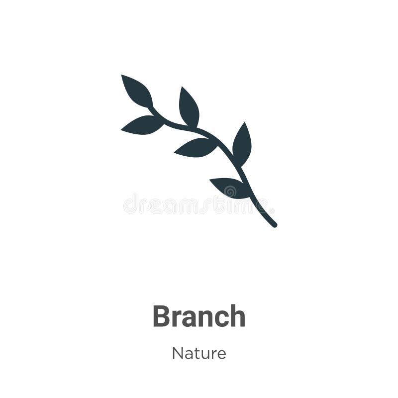 Branch Vector Icon on White Background. Flat Vector Branch Icon Symbol ...