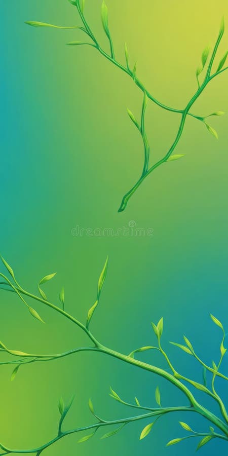 Branched Shapes in Lime and Cyan Stock Image - Image of branched ...