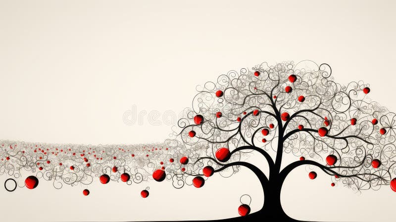 Branches Apple Tree Outline Stock Illustration - Illustration of ...