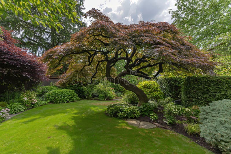 The Branches of a Grafted Tree Flourish in a Garden As Old Growth ...