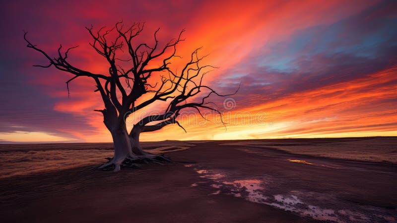 Branches half dead tree stock illustration. Illustration of shadows ...