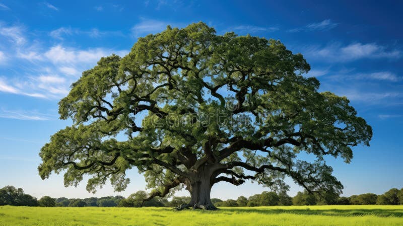 Branches oak tree outline stock illustration. Illustration of leaves ...