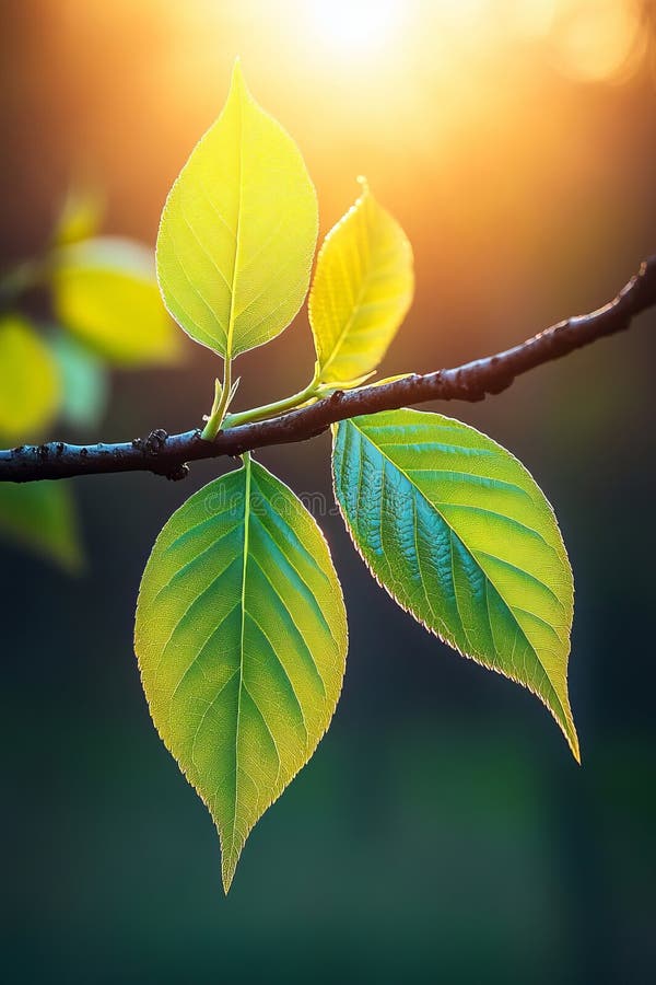 Branches that Overlap, Illuminated by Shining Light, Exude Calmness ...