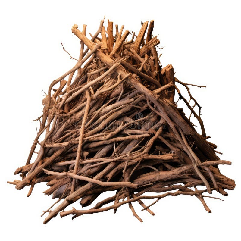 Branches Pile Isolated. Dry Twigs Pile Ready for Campfire, Sticks ... Branches Pile Isolated. Dry Twigs Pile Ready for Campfire, Sticks ...