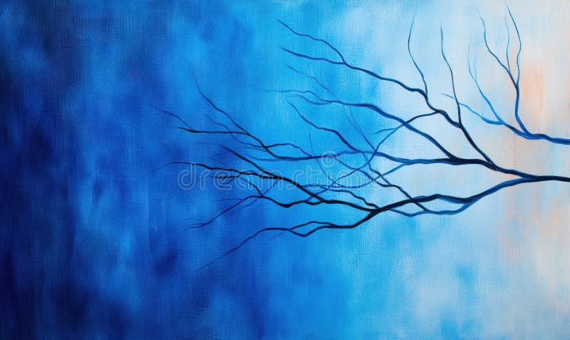 Delicate Tree Branches Stretch Across a Gradient of Deep and Light ...