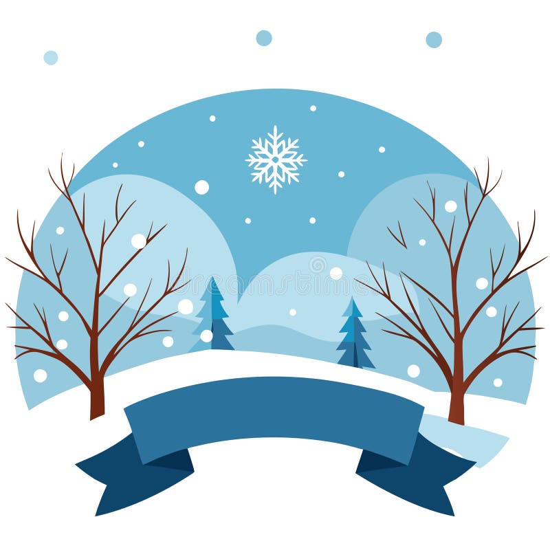 Branches and Snowfall Flakes Covered in Snow on a Winter Panorama ...