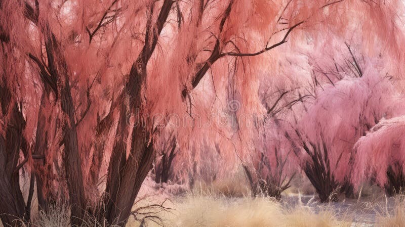 Branches tamarisk tree stock illustration. Illustration of greenery ...