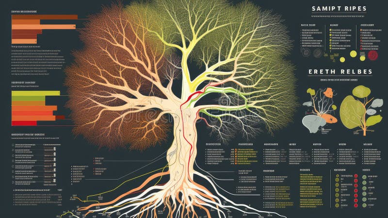 Branches tree infographic stock image. Image of inforoots - 360633081