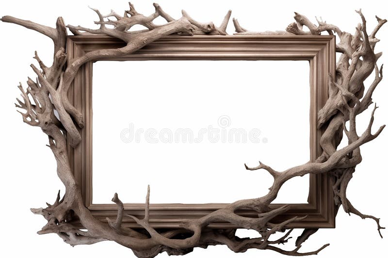 Branches of Tree Roots Frame an Empty Frame Stock Illustration ...