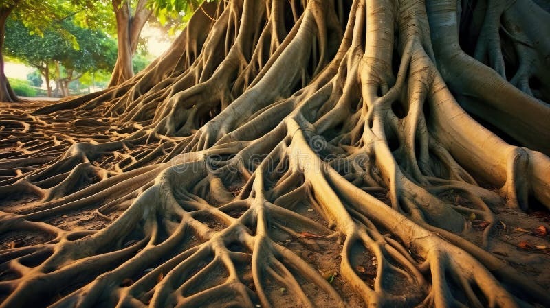 Branches tree roots fruit stock illustration. Illustration of weaving ...