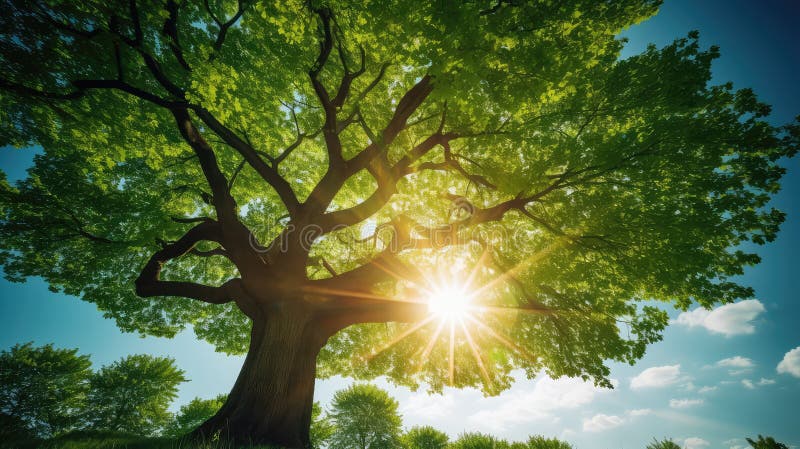 Branches tree sun stock image. Image of lush, branches - 362032121