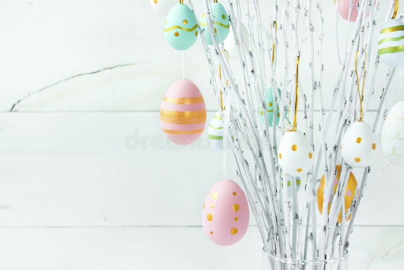 The Branches of the Trees Decorated with Multi-colored Easter Eggs ...
