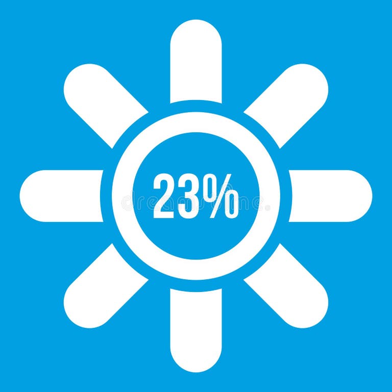 Branco Do ícone Da Carga Do Sinal 23 Ilustração do Vetor - Ilustração ...