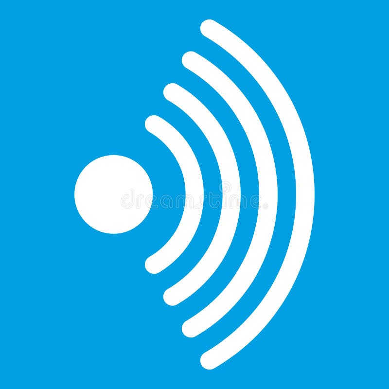 Branco Do ícone Do Símbolo Da Rede Wireless Ilustração do Vetor ...