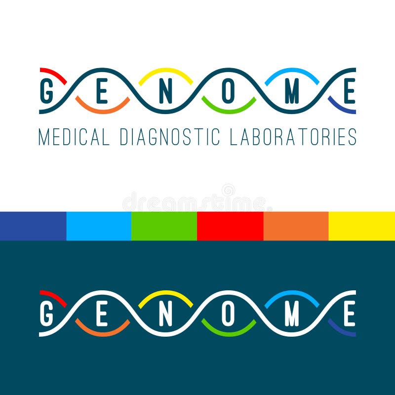 Branco Do Logotipo Do Genoma Ilustração do Vetor - Ilustração de ...