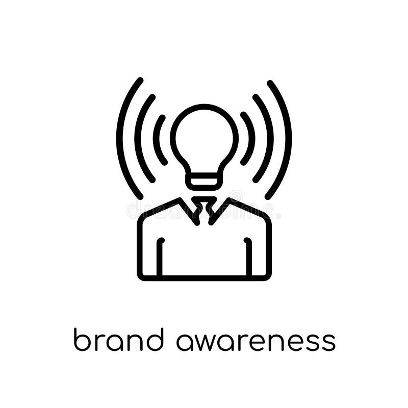 Brand Awareness Icon. Trendy Modern Flat Linear Vector Brand Awareness ...