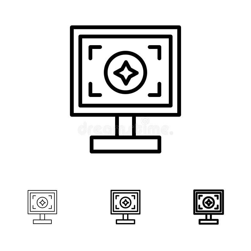 Brand, Branding, Design, Print Bold and Thin Black Line Icon Set Stock ...