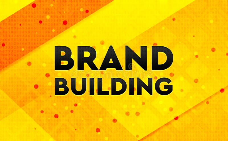 Brand Building Abstract Digital Banner Yellow Background Stock ...