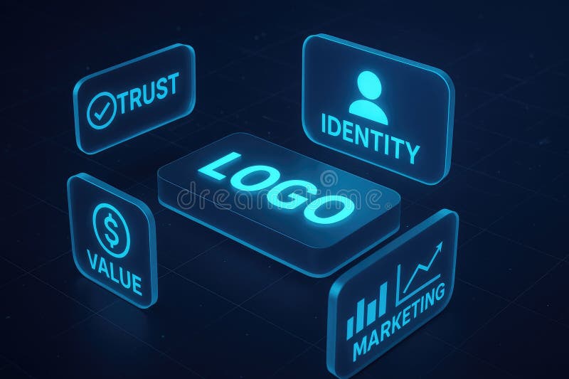 Brand Building Core Elements Logo Identity Trust Value Marketing Stock ...