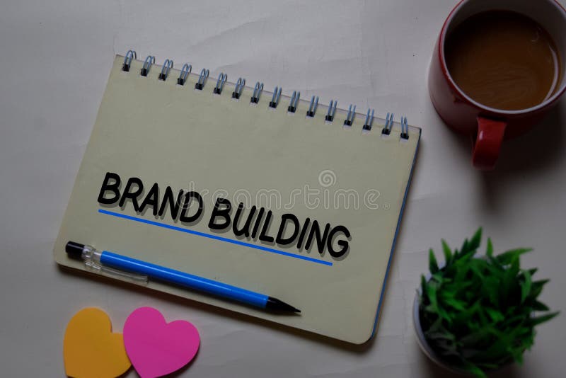 Brand Building Write on a Book Isolated on Office Desk Stock Image ...