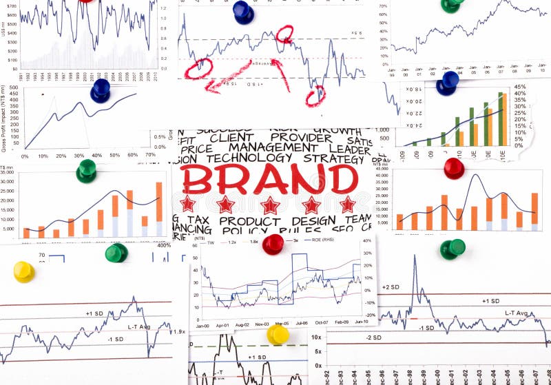 Brand Concept with Financial Graph Stock Image - Image of manage ...