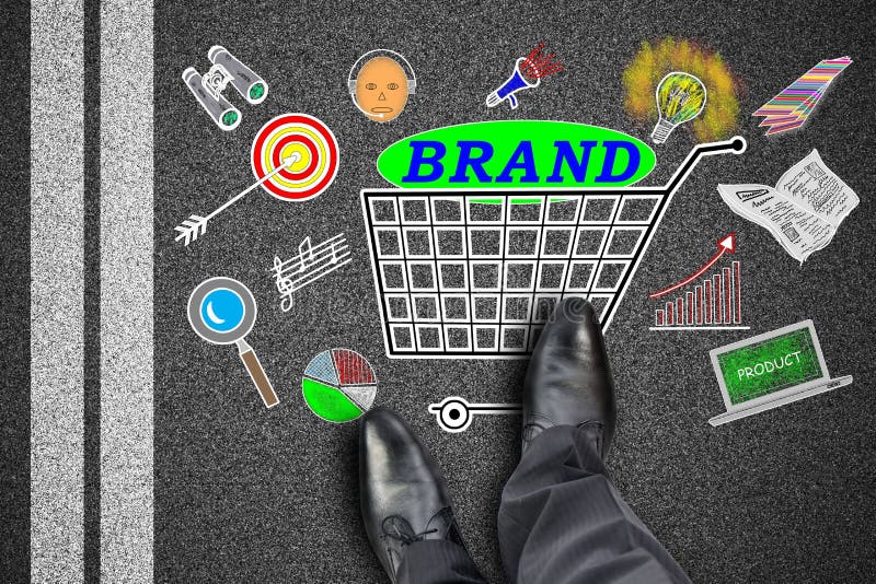 Brand concept on a road stock image. Image of branding - 85384921