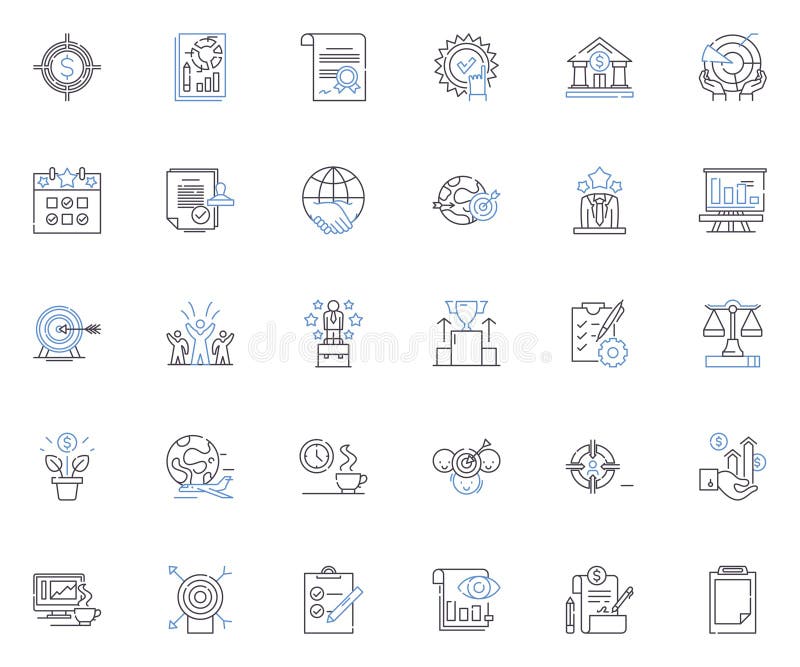 Brand Development Line Icons Collection. Identity, Strategy ...