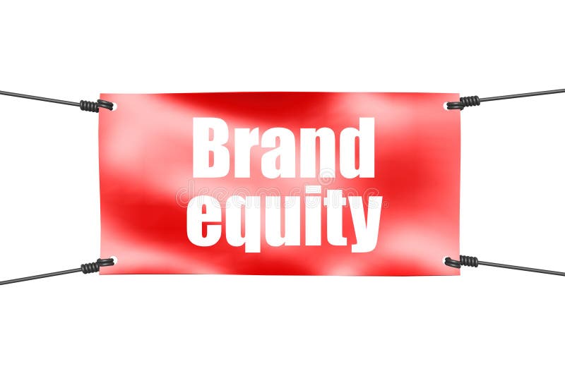 Brand Equity Word with Red Banner Stock Illustration - Illustration of ...