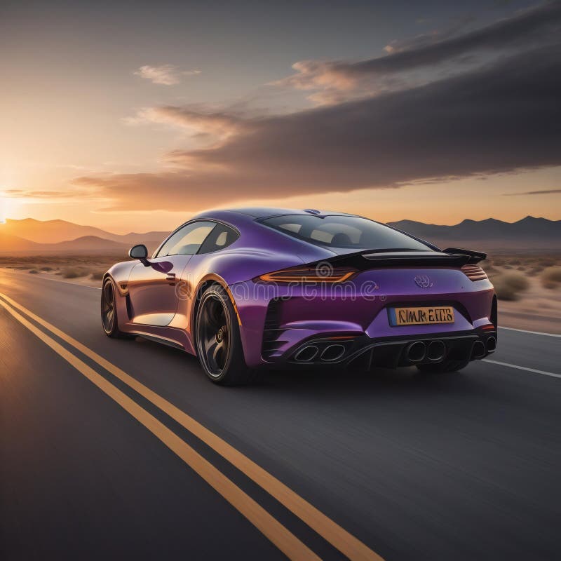 A Brand-less Generic Concept Car. Ai Generated Stock Illustration ...