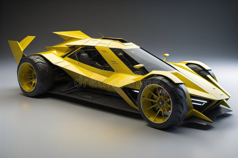 A Brand-less Generic Concept Car in Studio Environment. Generative Ai ...