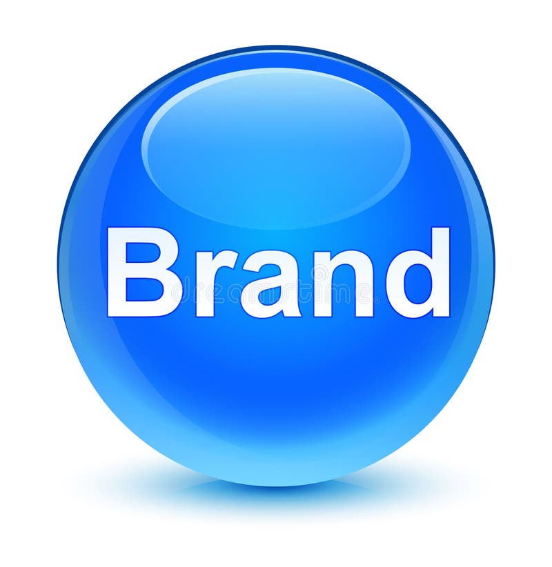 Brand Glassy Cyan Blue Round Button Stock Illustration - Illustration ...
