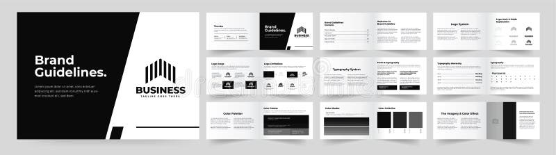Brand Guideline Template and Brand IDentity Guidelines Brochure Layout ...