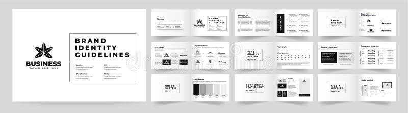 Brand Guideline or A4 Brand Guideline Stock Vector - Illustration of ...