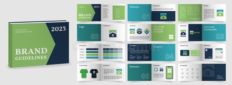Brand Guidelines Template. Brand Manual Presentation Mockup. Logo ...