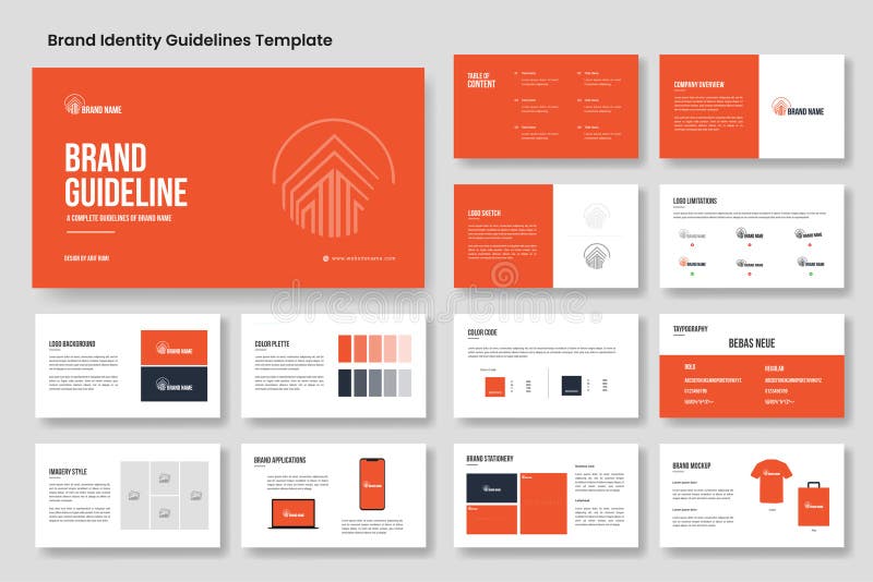 Brand Guidelines Template and Modern Brand Identity Presentation Layout ...
