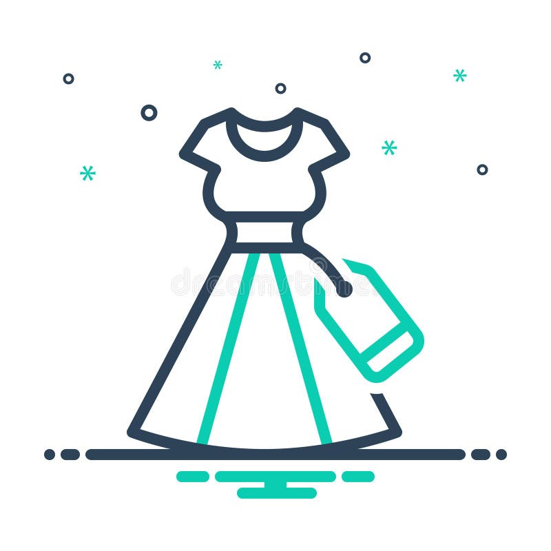 Mix Icon for Brand, Frock and Wear Stock Vector - Illustration of ...