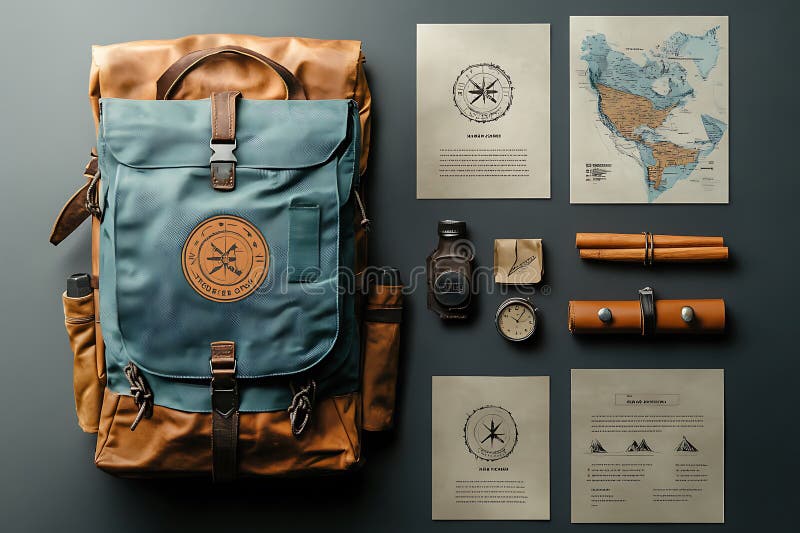 A Brand Identity for an Adventure Company, Featuring a Backpack with a ...