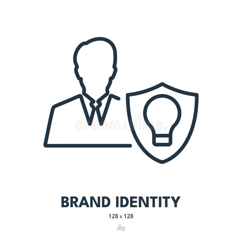 Brand Identity Icon. Branding, Reputation, Trademark. Editable Stroke ...
