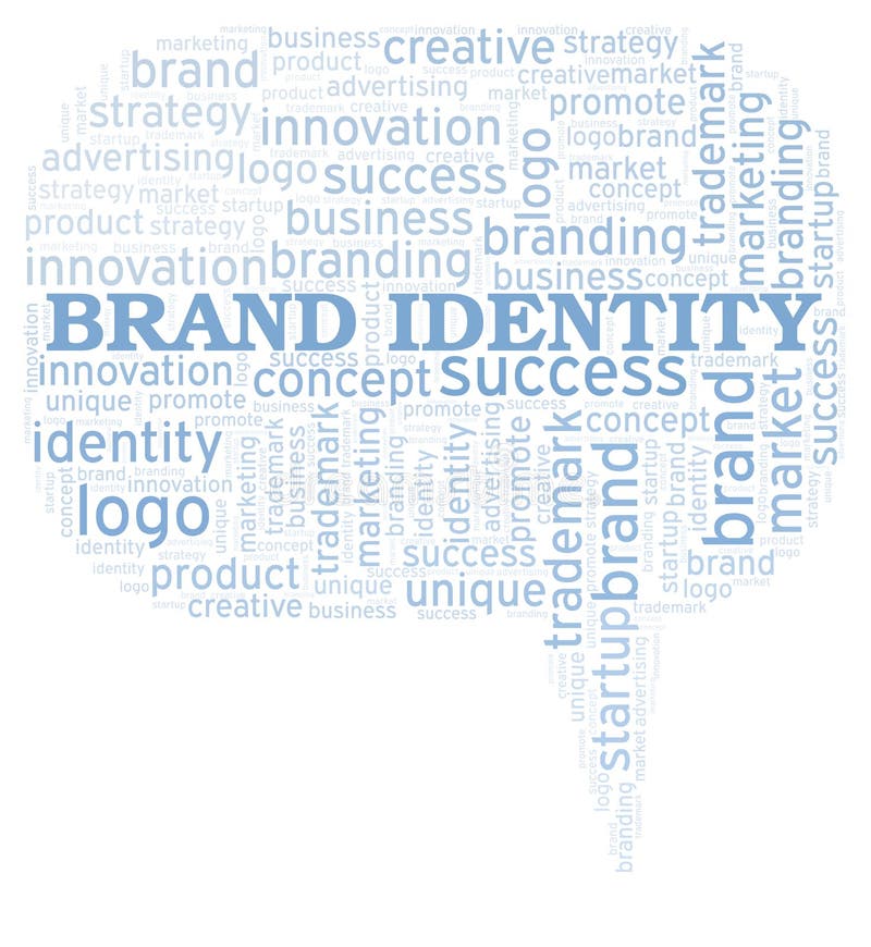 Brand Identity word cloud stock illustration. Illustration of ...