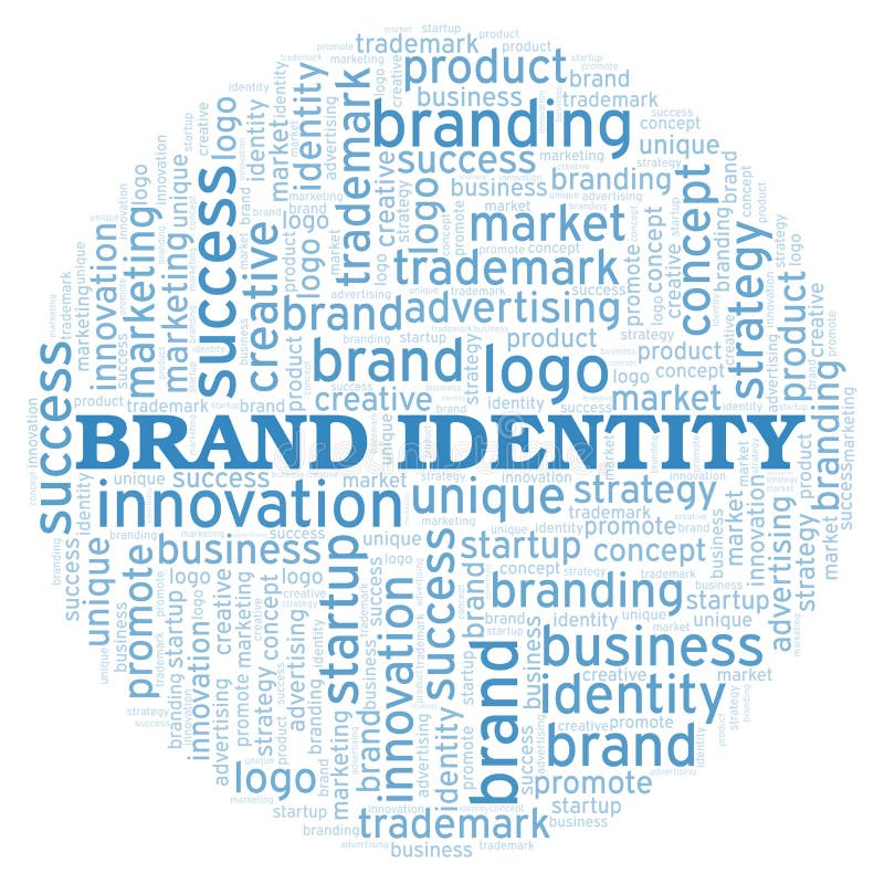 Brand Identity word cloud stock illustration. Illustration of ...