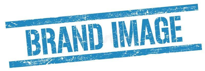 BRAND IMAGE Text on Blue Grungy Rectangle Stamp Stock Illustration ...