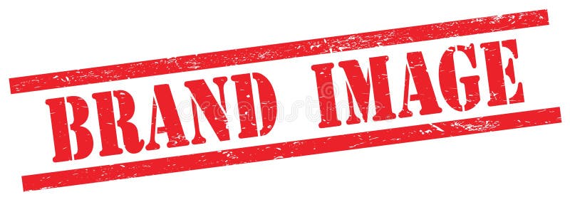 BRAND IMAGE Text on Red Grungy Rectangle Stamp Stock Illustration ...