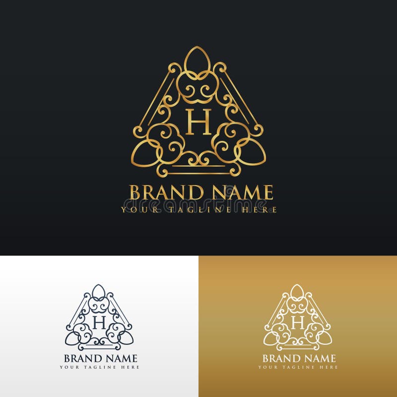 Brand Logo Design in Luxury Vintage Style Stock Vector - Illustration ...