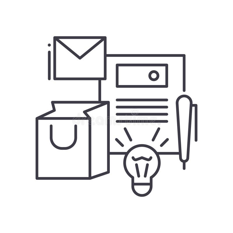 Brand Development Linear Icons Set. Identity, Strategy, Positioning ...