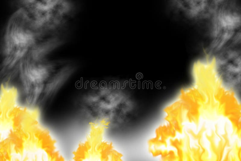 Brand met een rook stock afbeelding. Image of achtergrond - 18923557