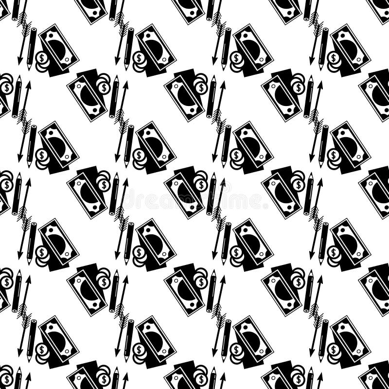 Brand Money Tool Pattern Seamless Vector Stock Vector - Illustration of ...