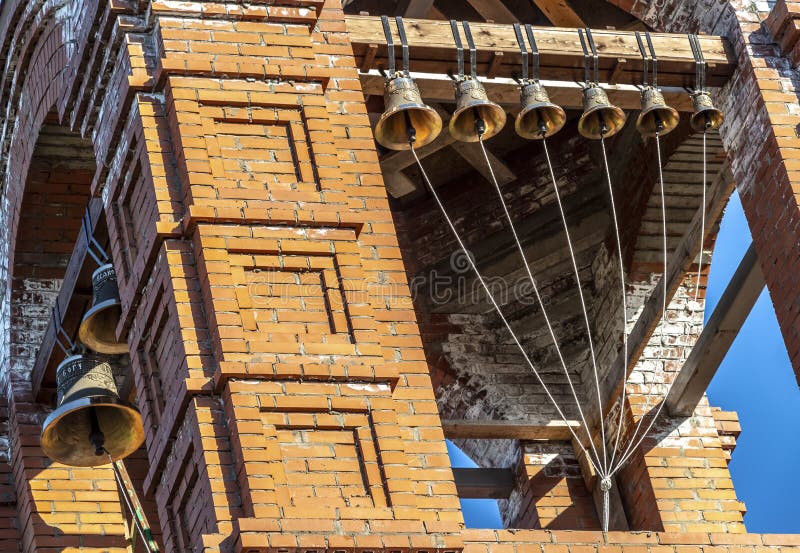 Bells on the bell tower stock image. Image of musical - 189391915