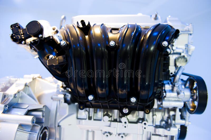 Brand new car engine stock photo. Image of detail, auto - 21539676