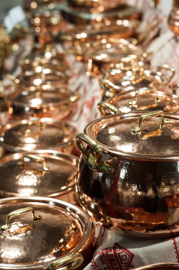 Brand new copper pots stock image. Image of style, cook - 29687807