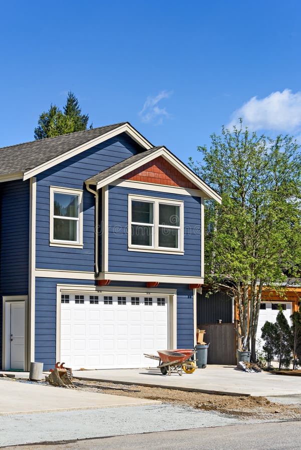 Brand New House on the Final Stage of Construction Stock Photo - Image ...